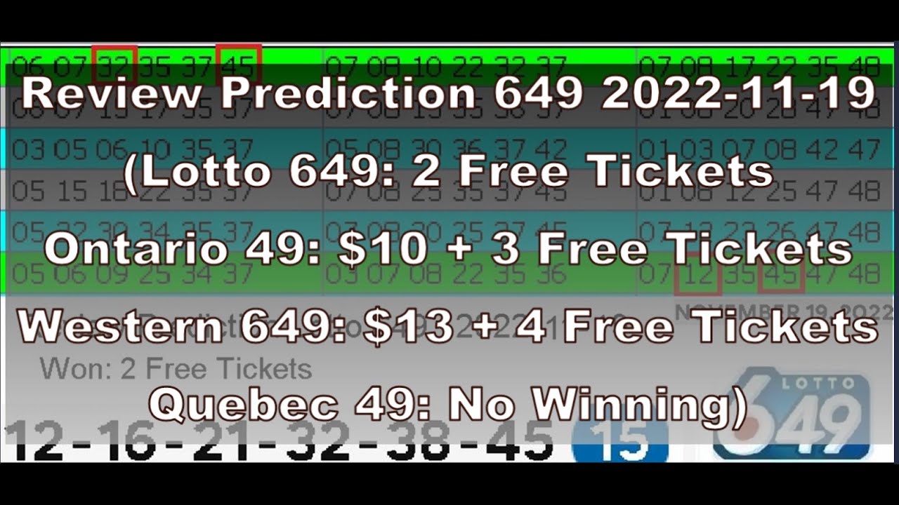 Review Winning Prediction Lotto 6.49 for 2022-11-19 - YouTube