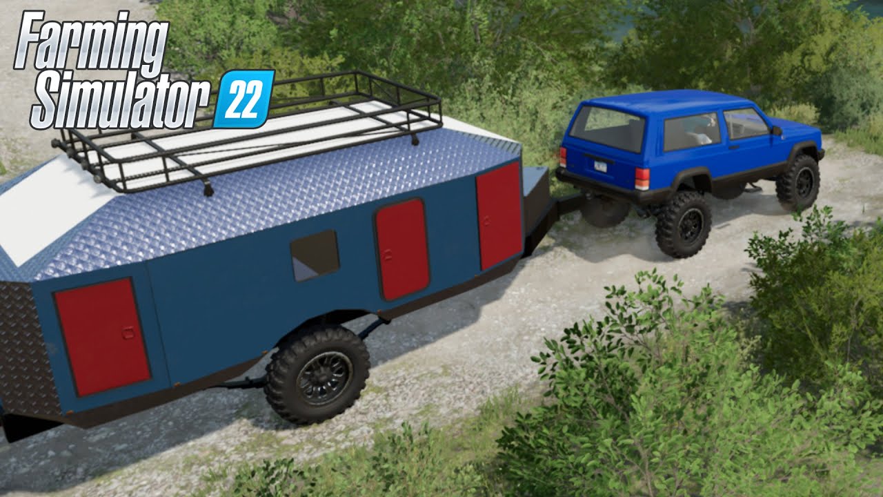 FS22 - I took THE CAMPING TRAILER to the river - Farming Simulator 2022 ...