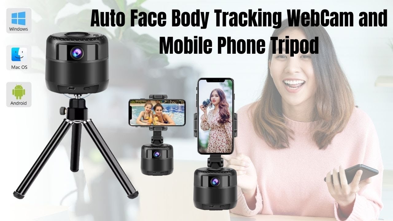 Auto Face Body Tracking PC Web Cam and Mobile Phone Tripod with Noise ...