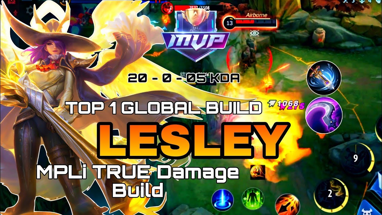 Mpli Lesley True Damage Build !! Top 1 Global Build - Solo Rank Gameplay - MLBB - YouTube
