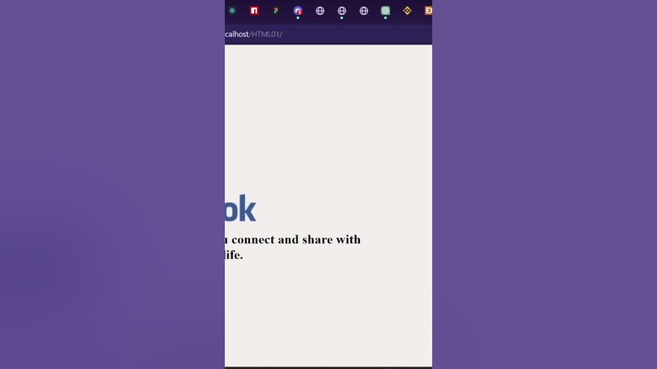 Codeing Lesson 23 part 07 || Facebook Login Page #uppbeat #webprogramming #shorts #short #html5 ...