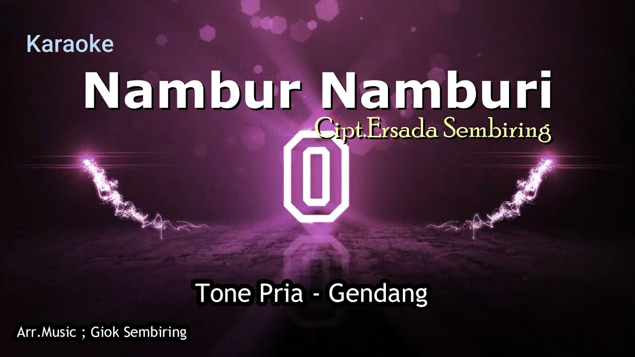NAMBUR NAMBURI Karaoke Tone Pria gendang - YouTube