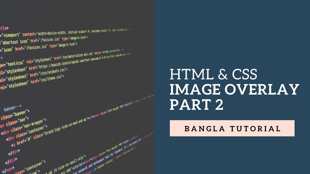Html And Css Overlay Effect Ep2 Bangla Tutorial Youtube