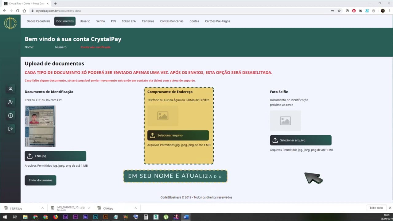 CrystalPay Tutorial 03 Enviar Documentos - YouTube