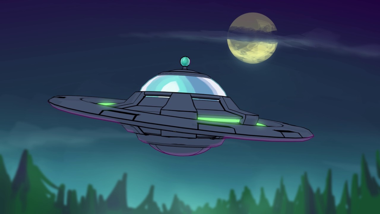 alien ship - test scene 2 - YouTube