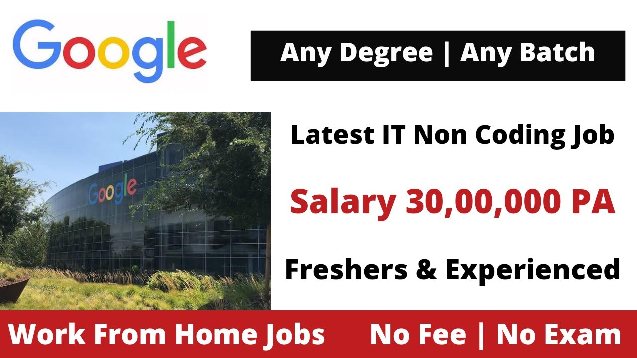 2 Google Work From Home Job Roles | Any Degree, Any Batch | IT Non ...