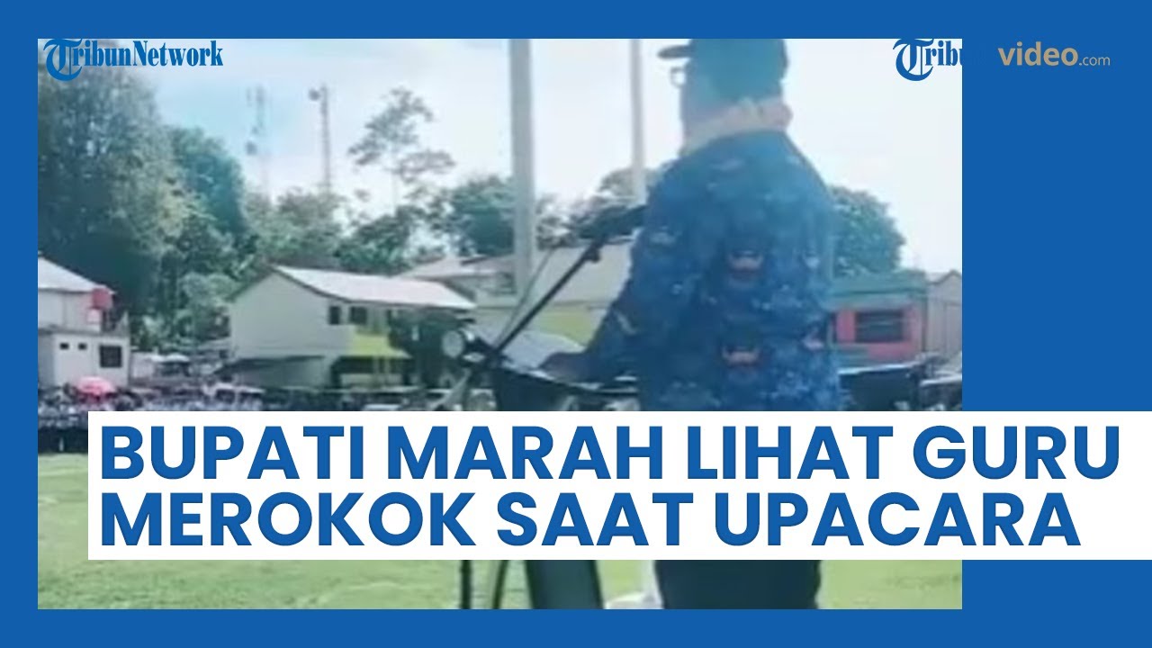 Bupati Samosir Murka Lihat Guru Duduk dan Merokok saat Upacara Perayaan ...