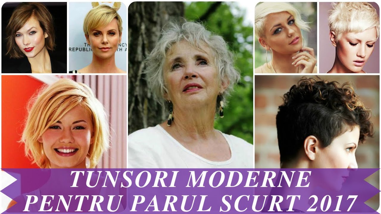 Tunsori moderne pentru parul scurt 2017 - YouTube