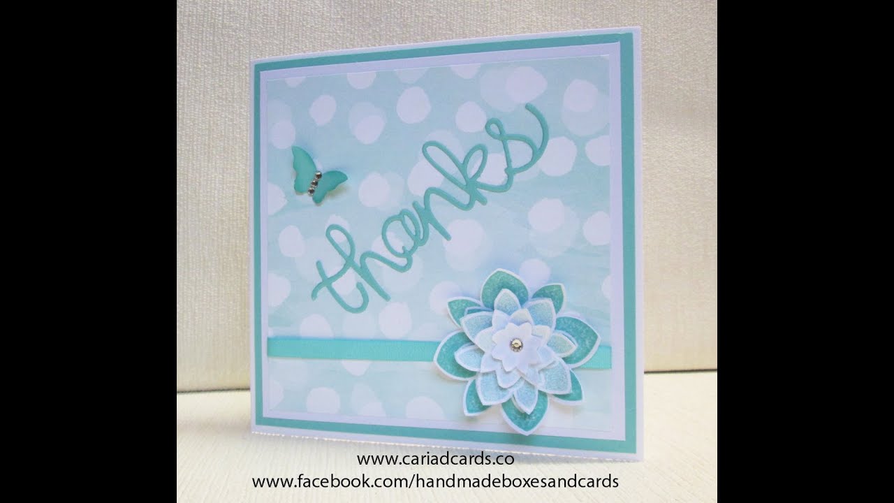 Stampin Up Hello You Thinlits Card - YouTube