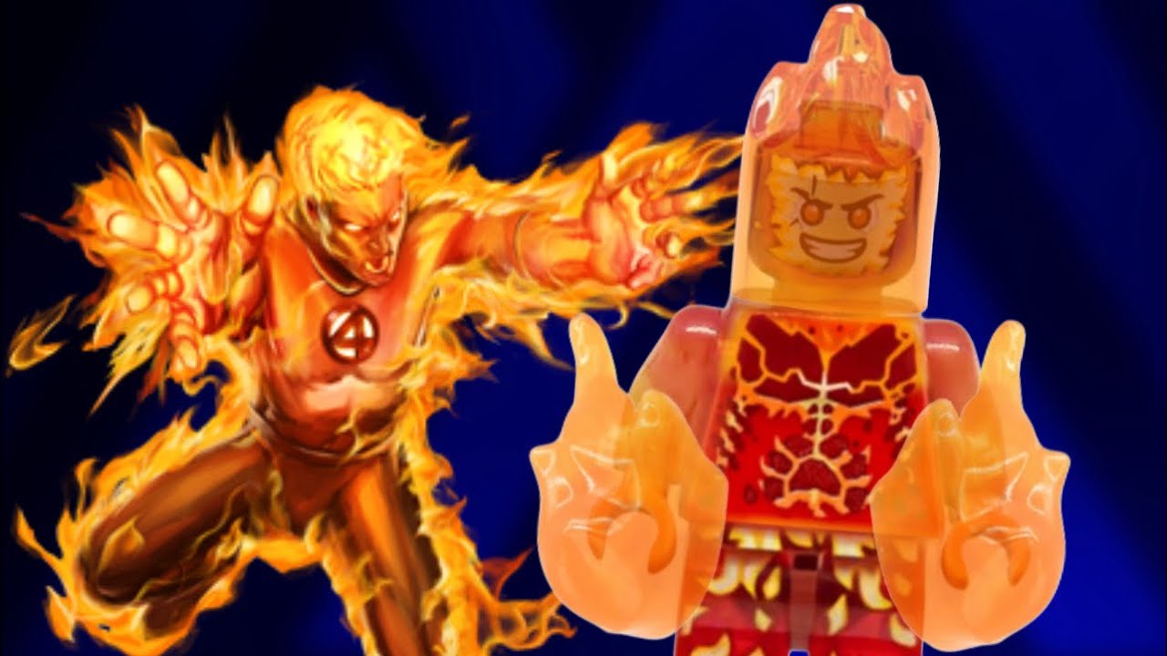 Human Torch LEGO Minifigure Tutorial | Fantastic Four - YouTube