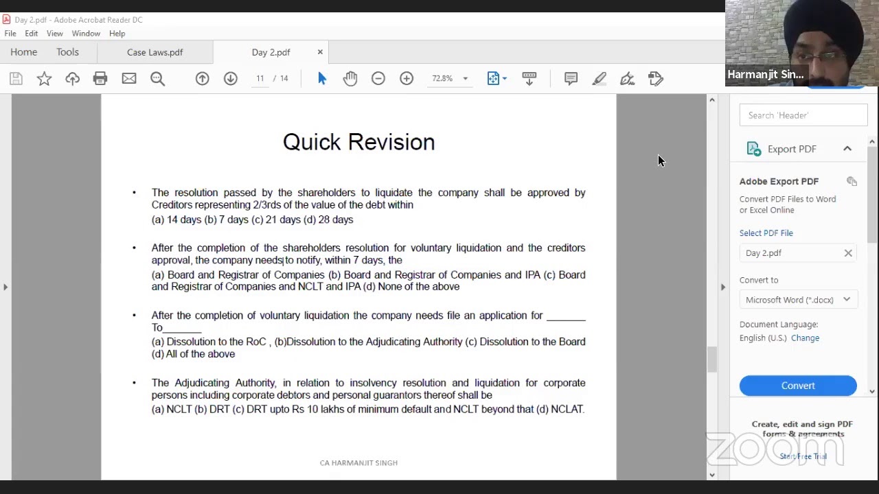 Virtual CPE Program on Insolvency Professional Examination by ...