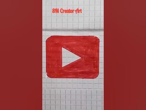 How To Draw Youtube Logo Step By Step Drawing #shorts #smcreatorart ...