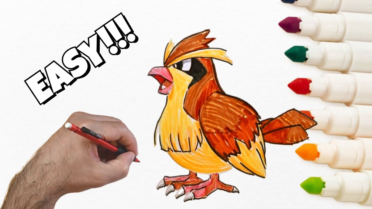 Drawing Pidgey | Easy Art for Beginners - YouTube