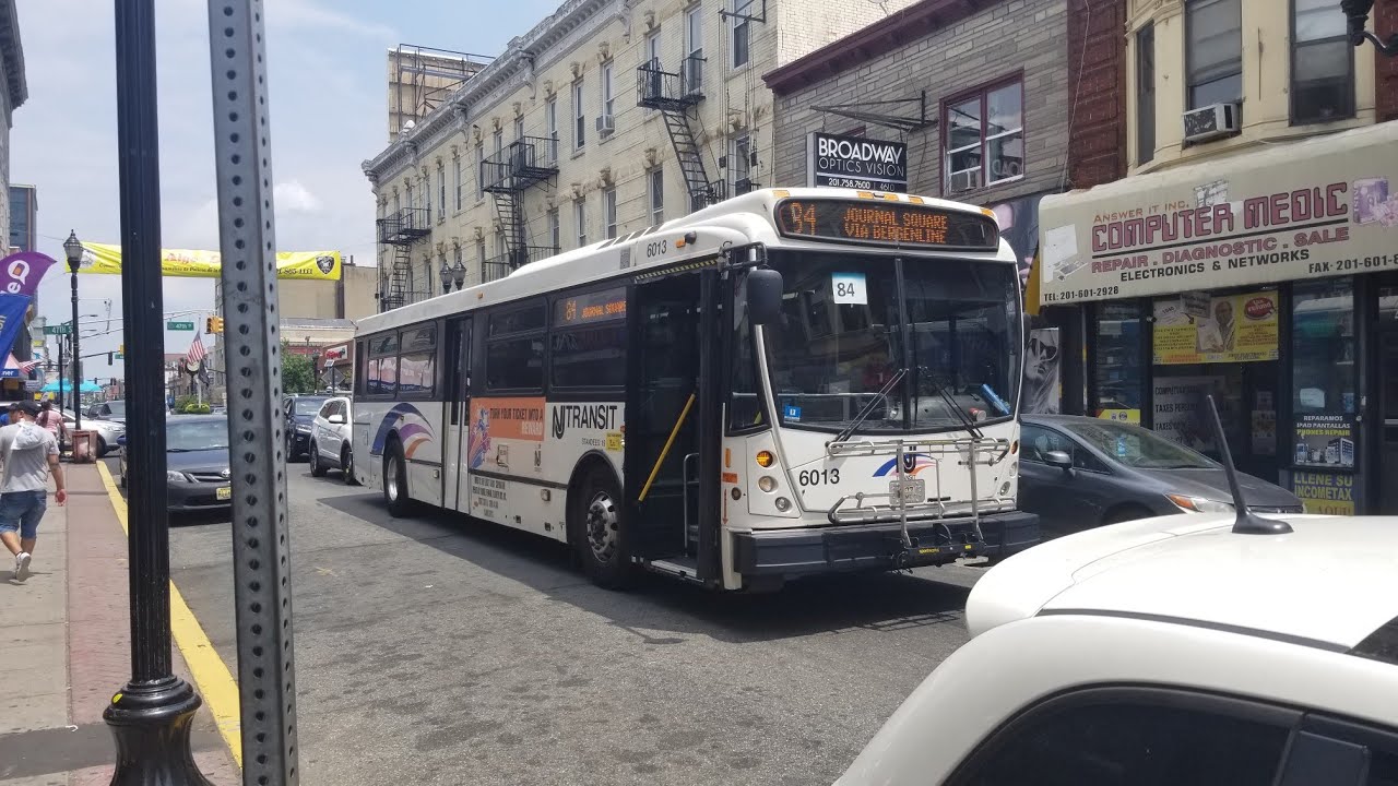 NJT ONE Bus 84 Journal Square via Bergenline (NABI 416.15 6013 ...