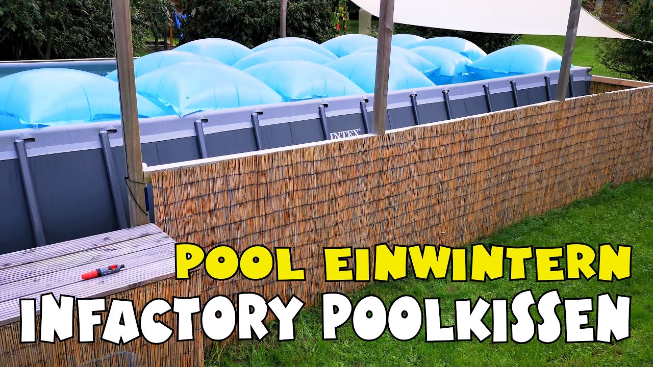 infactory Poolkissen: Aufblasbares Luftkissen mit Ösen für Pool ...