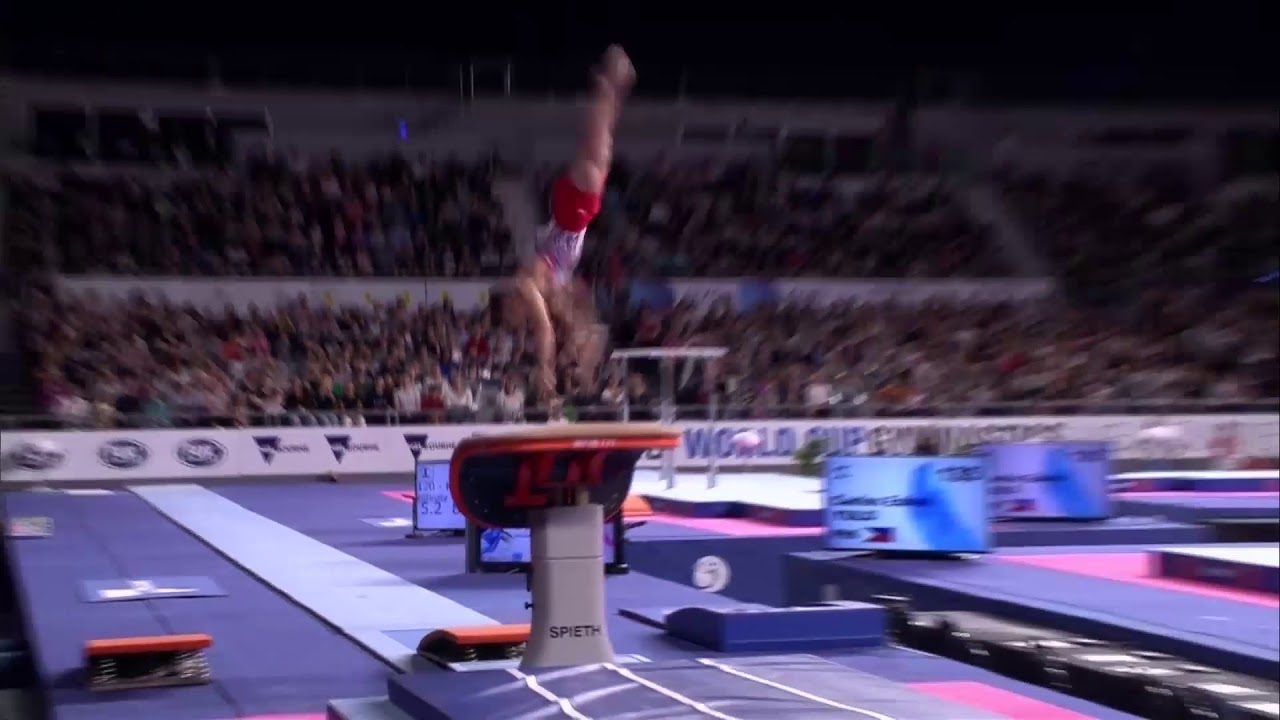 Carlos Edriel Yulo (PHI) - Vault 1 - 2018 Melbourne World Cup - YouTube