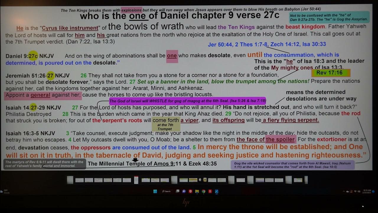 Who is the one of Daniel chapter 9 verse 27c - YouTube