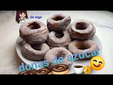 Cómo hacer Donas de Azúcar/Donas de Azúcar Caseras y esponjosas/easy to ...