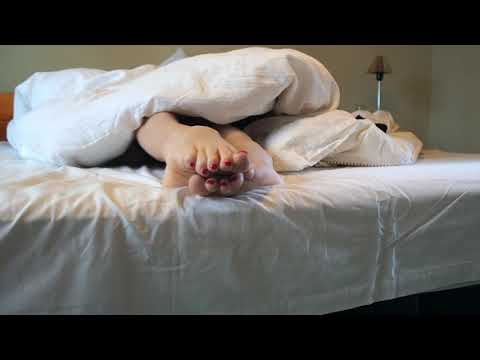 Foot play - Angela is waking up