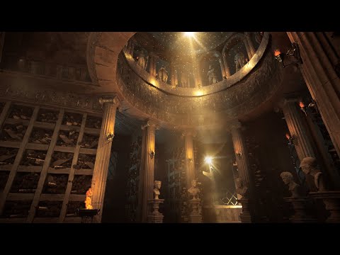 🎇Library of Alexandria at Night l Immersive Experience [4K]