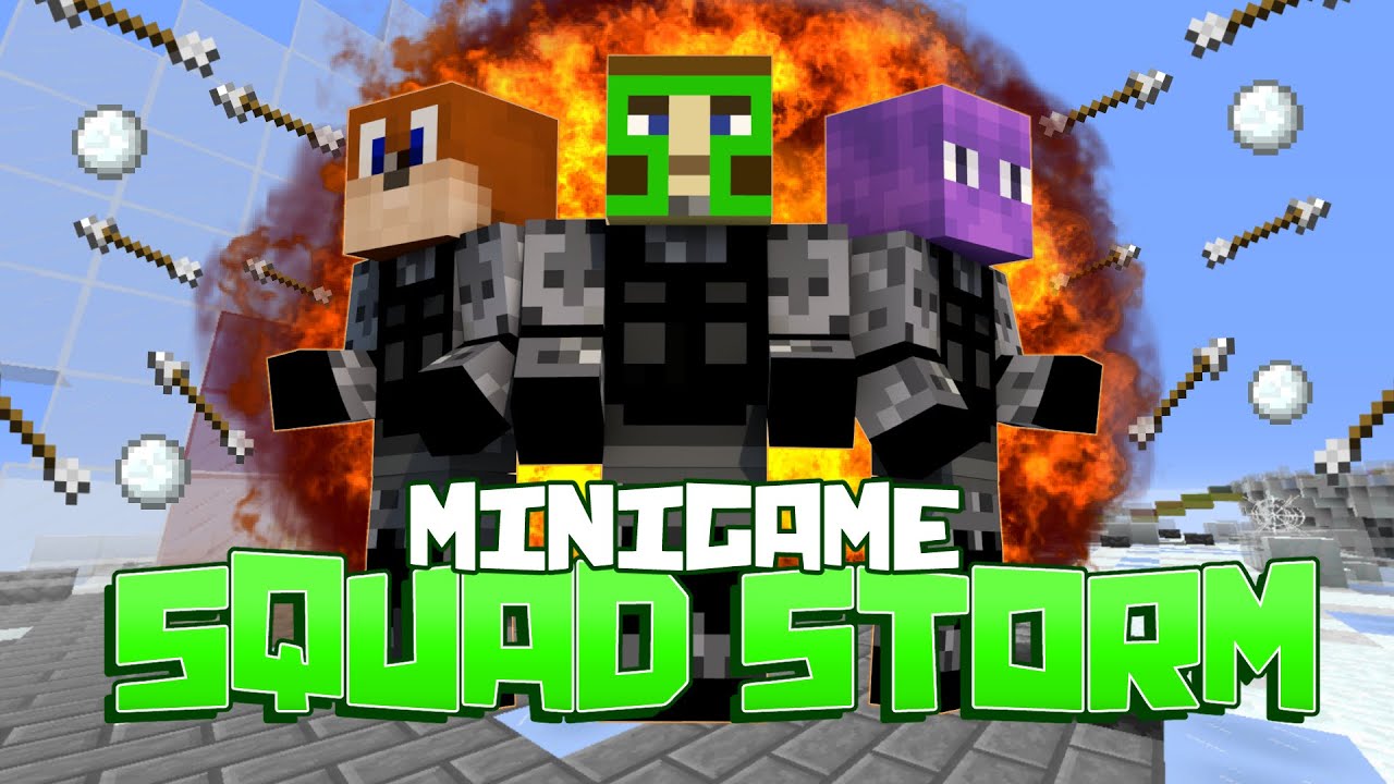 Minecraft - Squad Storm Minigame - IM ON FIRE - YouTube