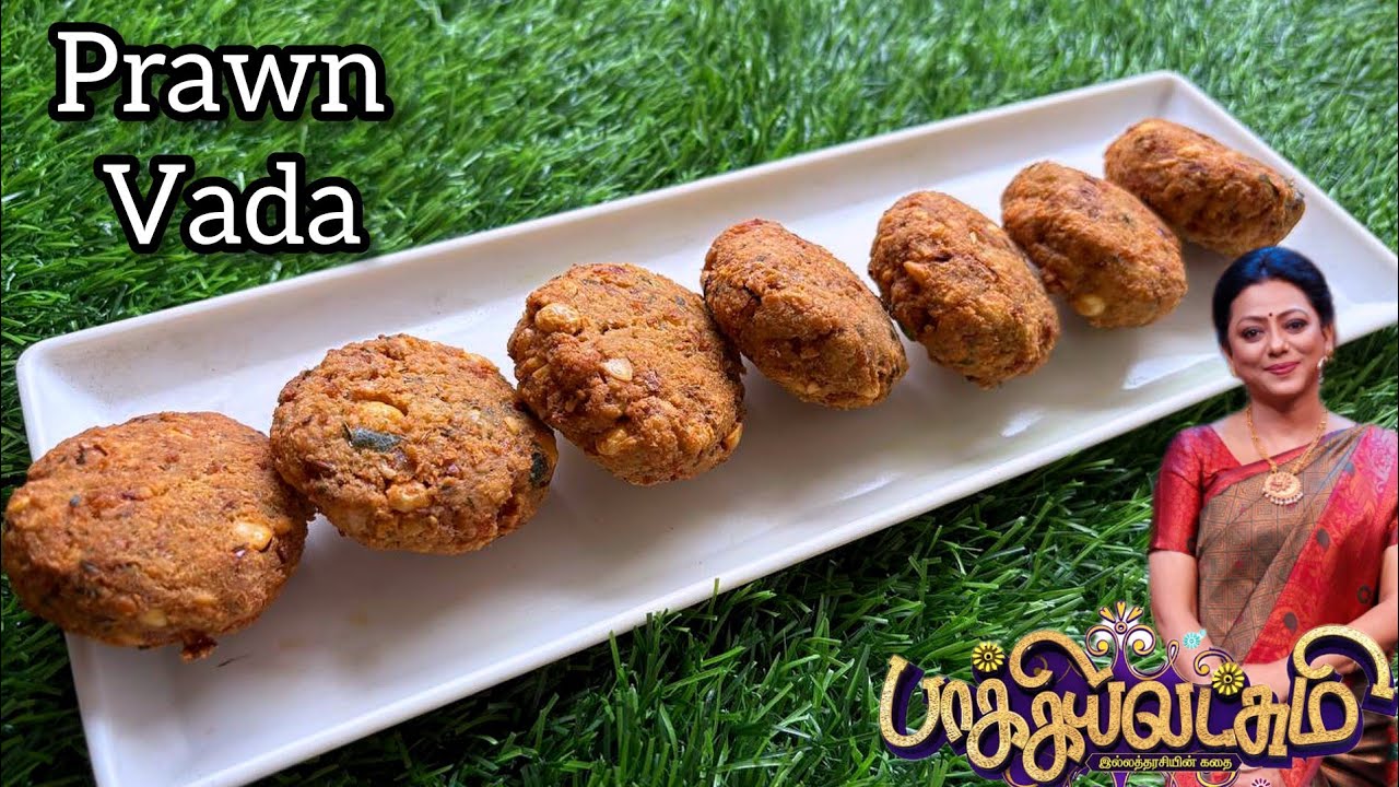 Prawn Vada Recipe | Bakyalakshmi Serial Special | Crispy Eral Vadai in ...