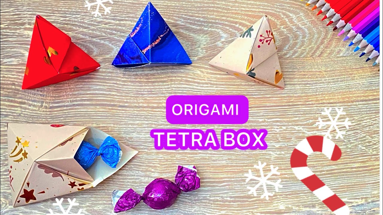 How to Make a Paper tetra Box 🎁 | Triangle Box Tutorial - YouTube