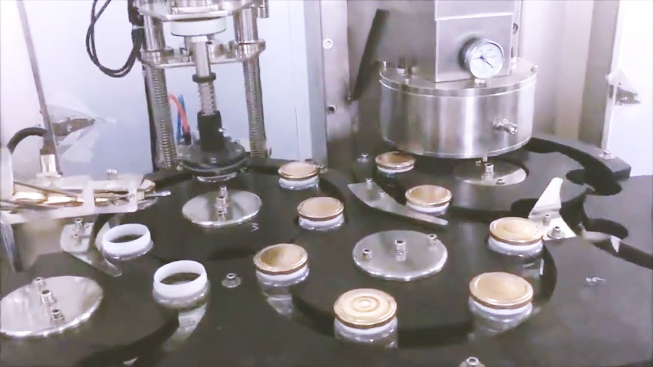 Glass jars vacuum capping machine automatic capper equipment - YouTube