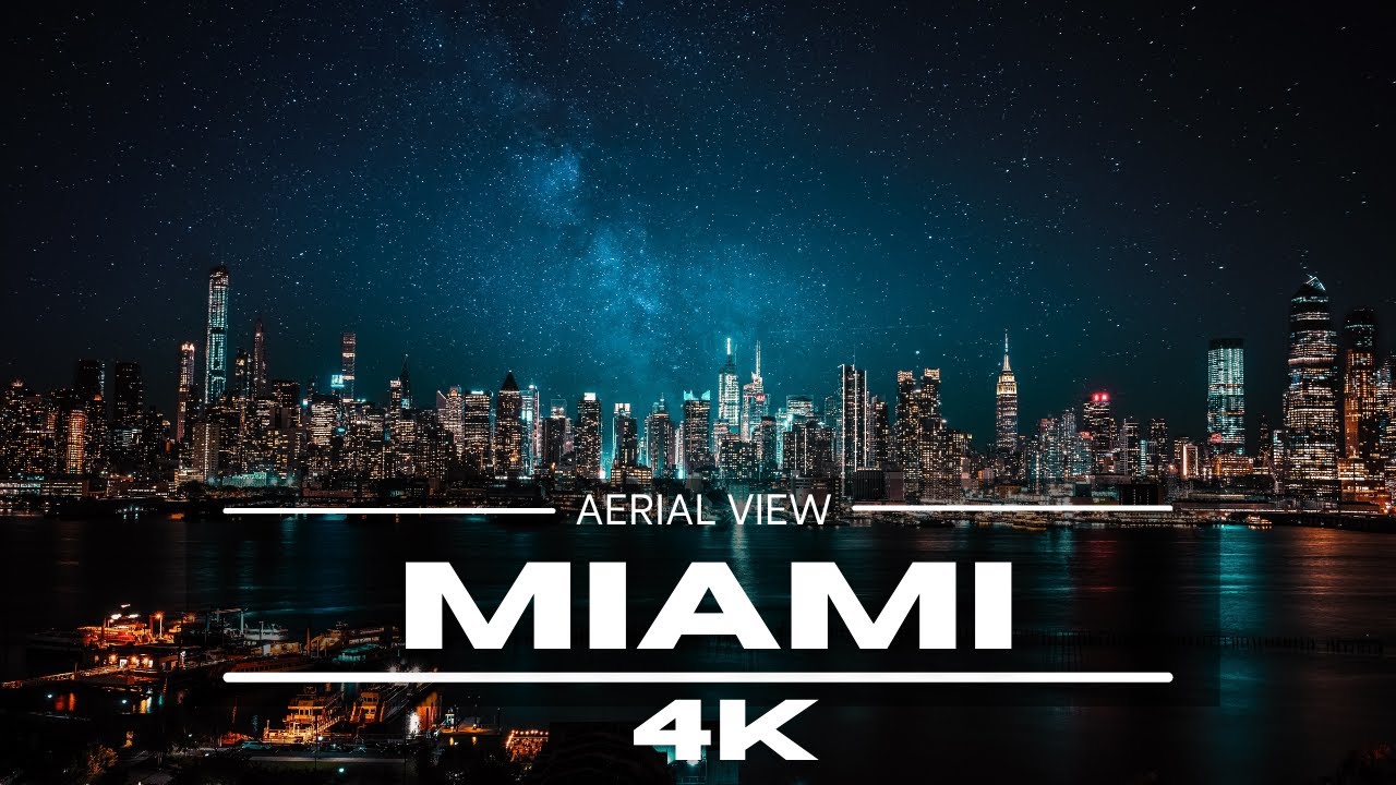 Miami Drone Tour at Night - Aerial view of Midtown Miami 4K - YouTube