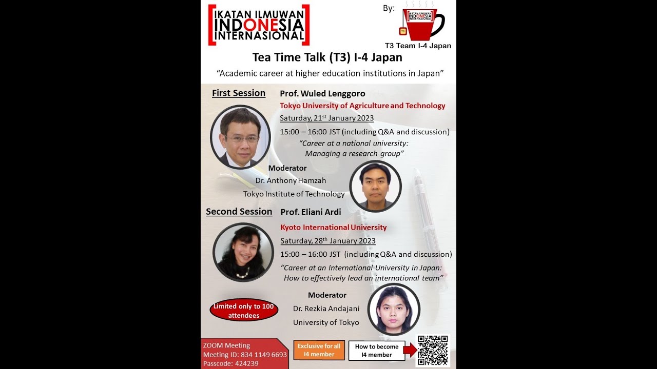 Tea Time Talk (T3) I-4 Japan: "How to effectively lead an international ...