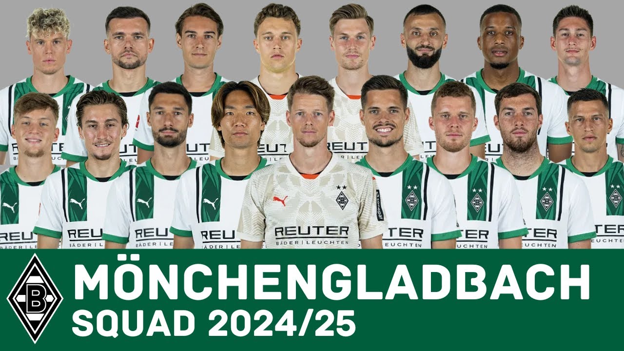 BORUSSIA MONCHENGLADBACH Full Squad For Season 2024/25 ...