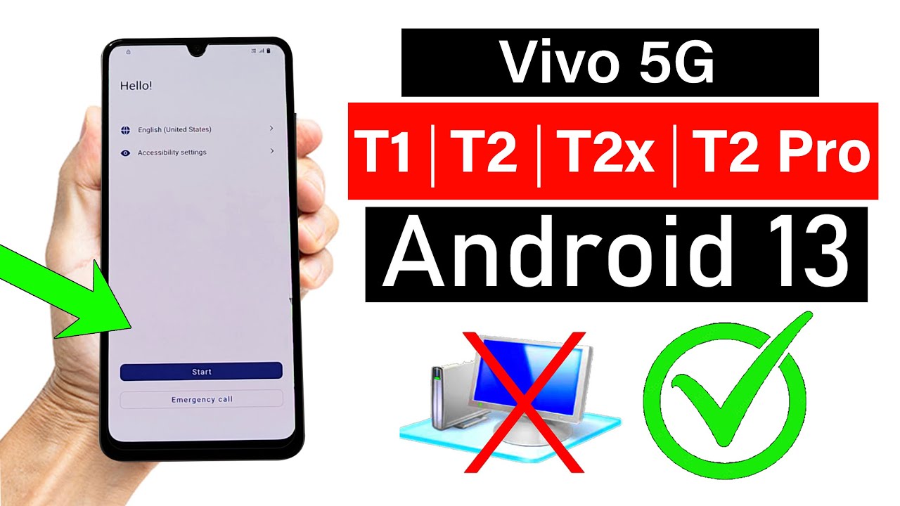 Vivo {T1 /T2 /T2x /T2 Pro} 5G - FRP Unlock ANDROID 13 🚀 100% Easy ...