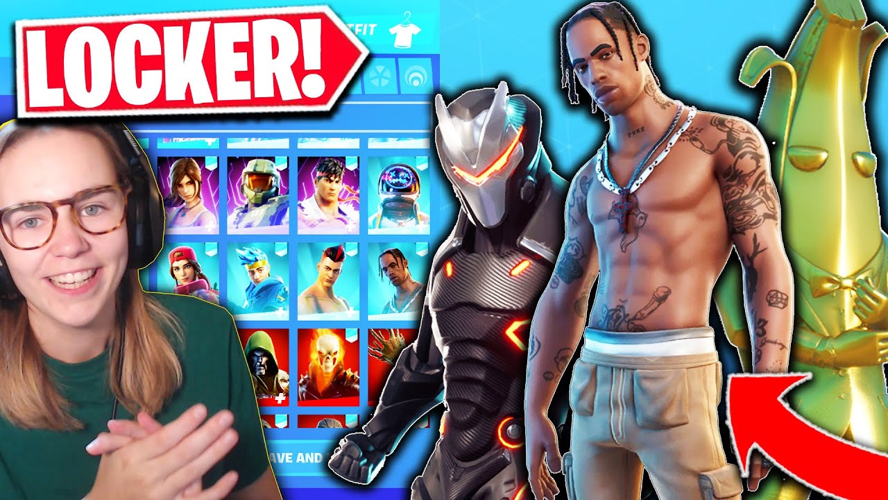 *RARE* Fortnite 2021 Locker TOUR - 260+ Skins, Travis Scott, Blue Team ...
