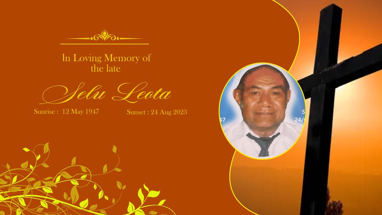 The Late Selu Leota Family Service (Falealili Vaovai) - YouTube
