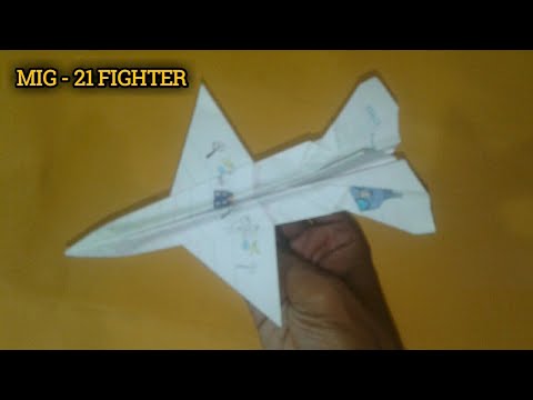 Origami Paper Plane || Cara Membuat Origami Pesawat Jet MIG - 21 ...