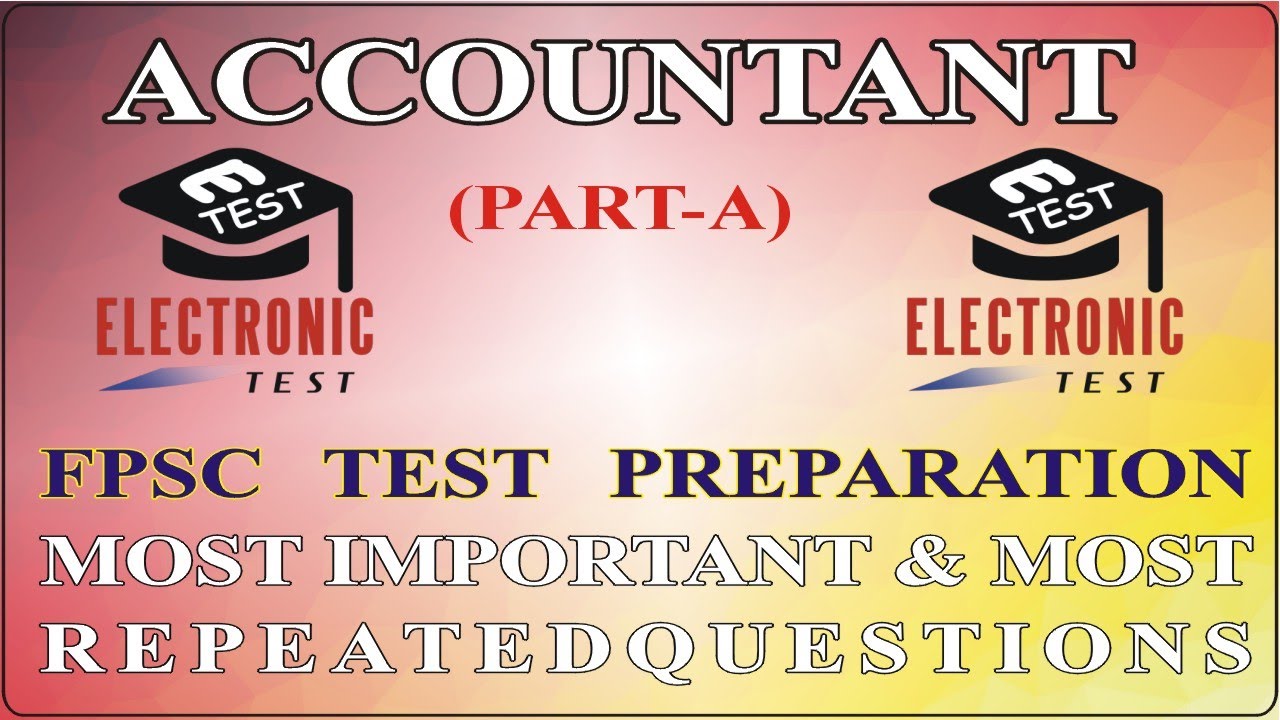 Accountant Job Test Preparation |Accountant Past Papers|Part-A - YouTube