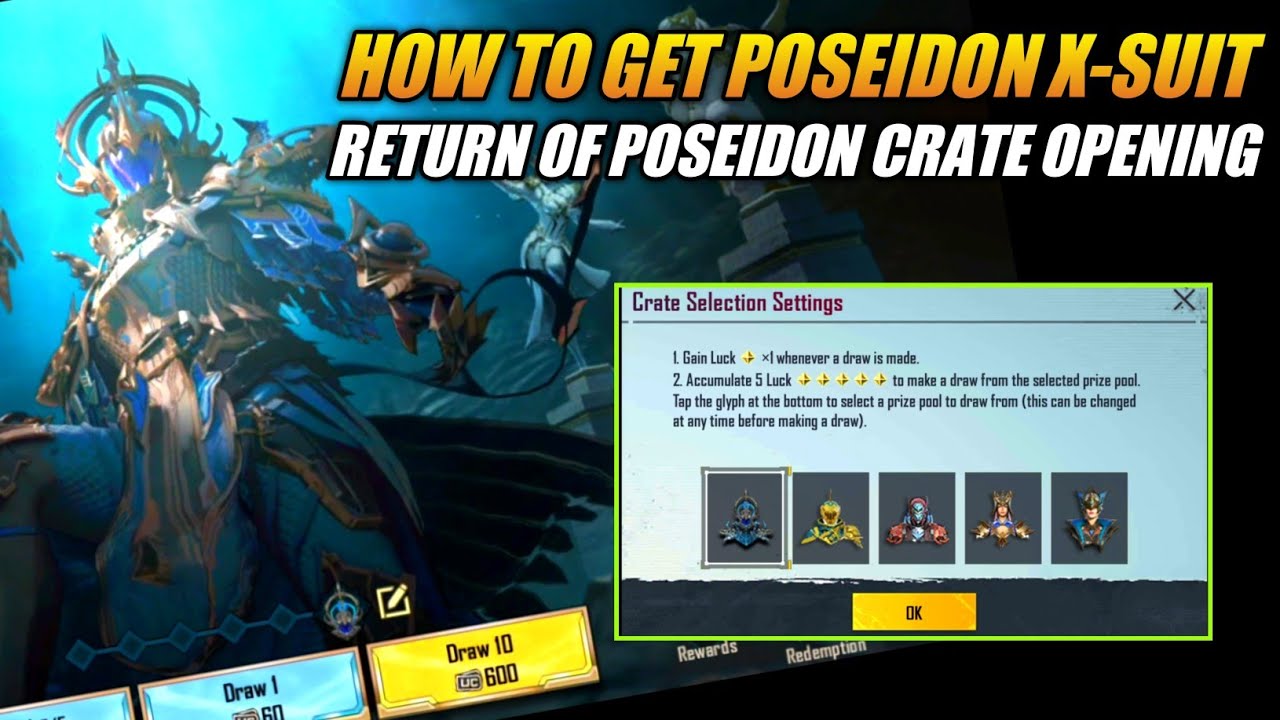 HOW TO GET RETURN OF POSEIDON X-SUIT IN BGMI|LUCKY DRAW OPENING ...