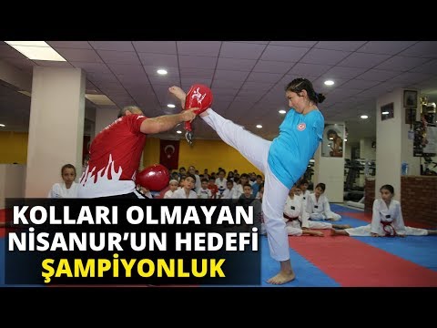 Kolları Olmayan Minik Nisanur’un Hedefi Şampiyonluk