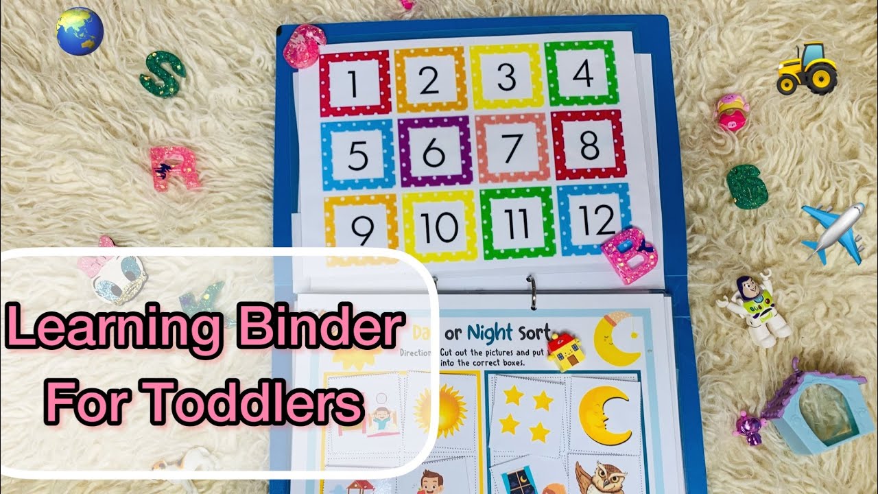 Toddler learning binder / my first learning binder/ interactive binder ...