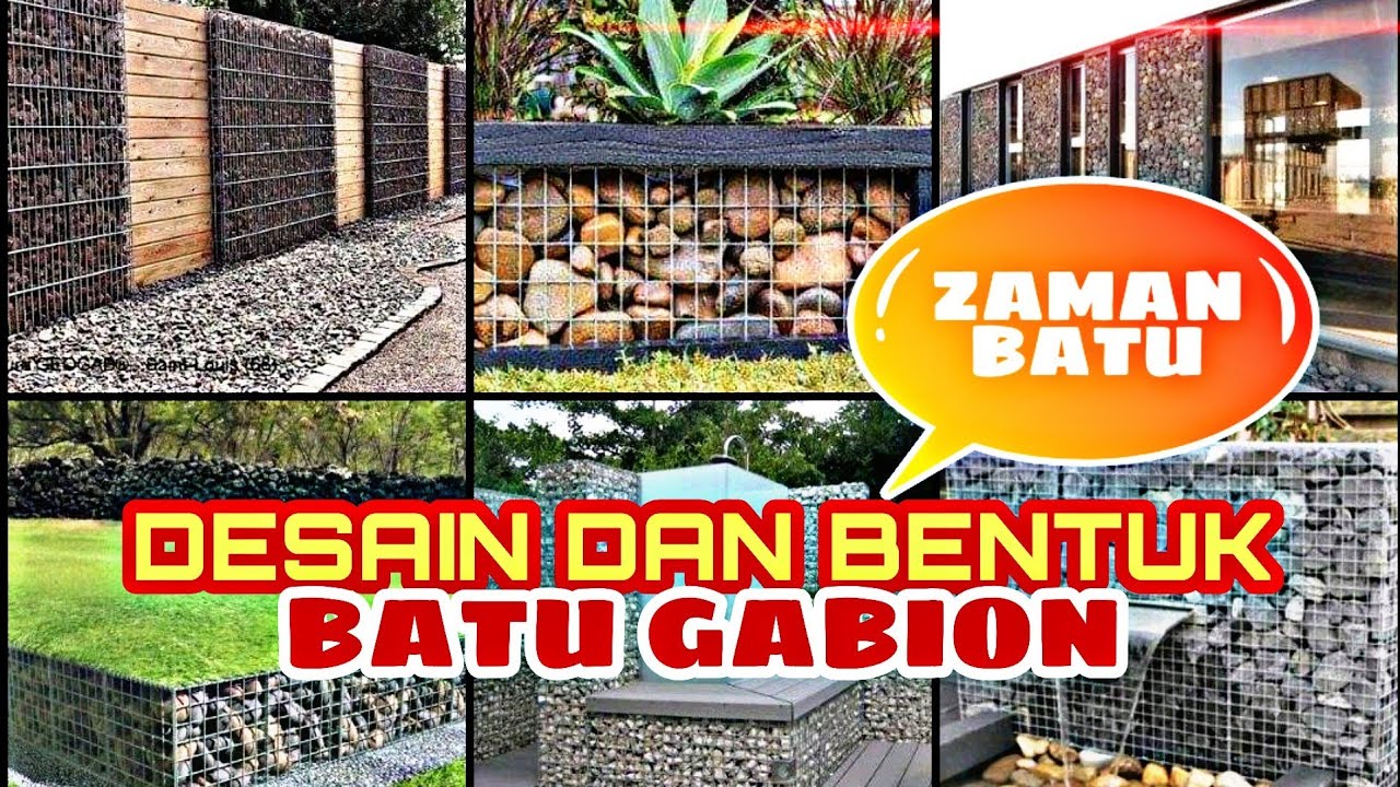 KUMPULAN DESAIN DAN BENTUK BATU GABION || GABION STONE DESIGN - YouTube