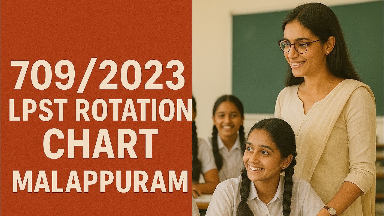 KERALA PSC LPST 709/2023 MALAPPURAM ROTATION CHART - YouTube