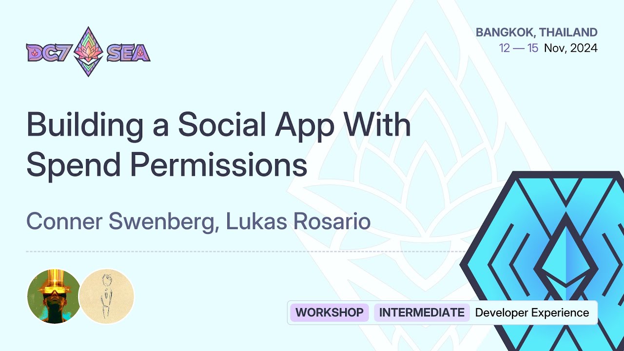 Building a Social App With Spend Permissions | Devcon SEA - YouTube