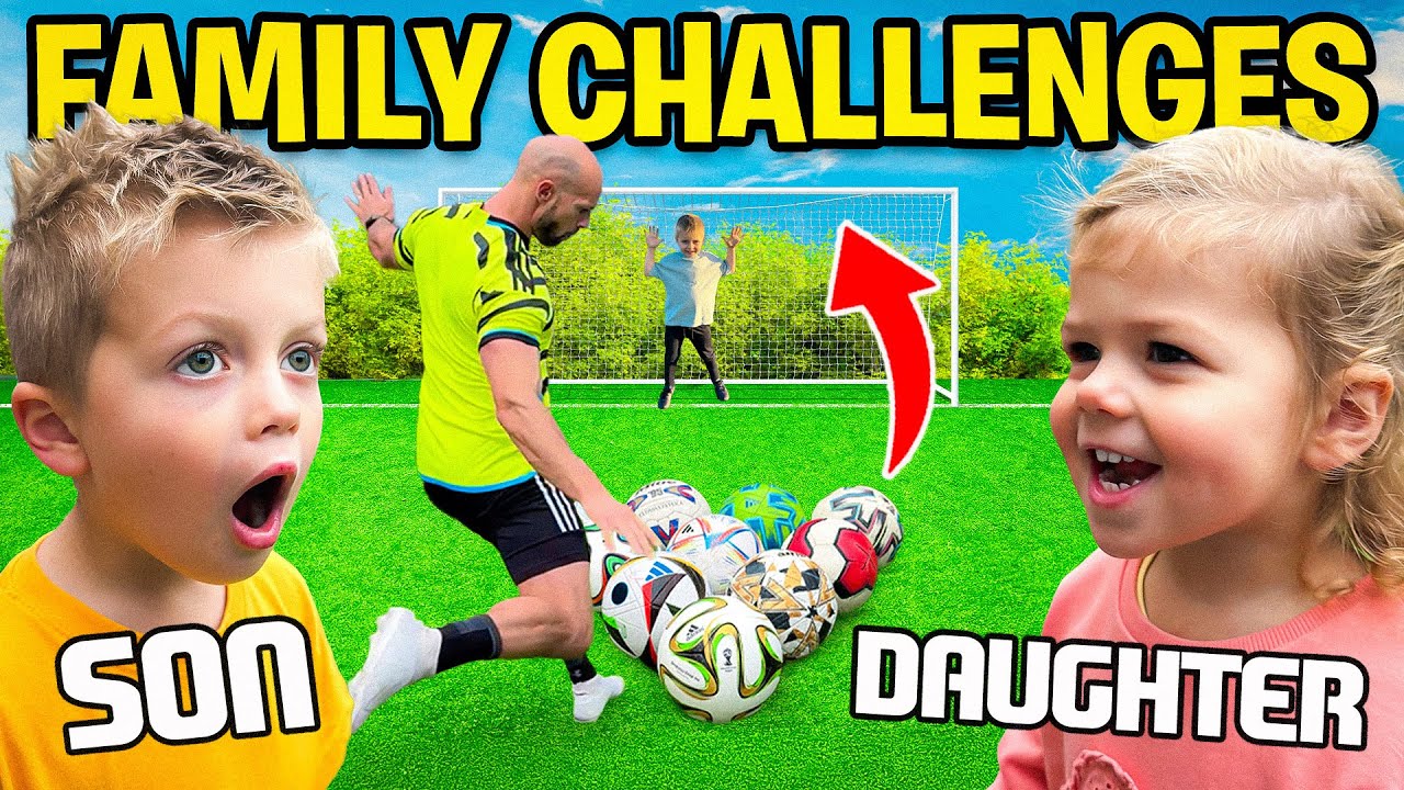 I Challenged My FAMILY To A Football Competition!! - YouTube