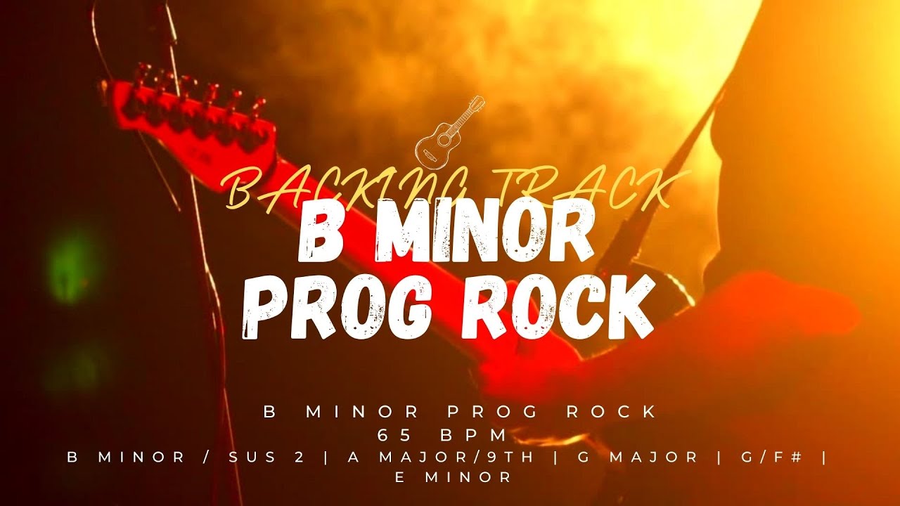Progressive Rock Backing Track in B Minor | 65bpm | Piano Organ Bass ...
