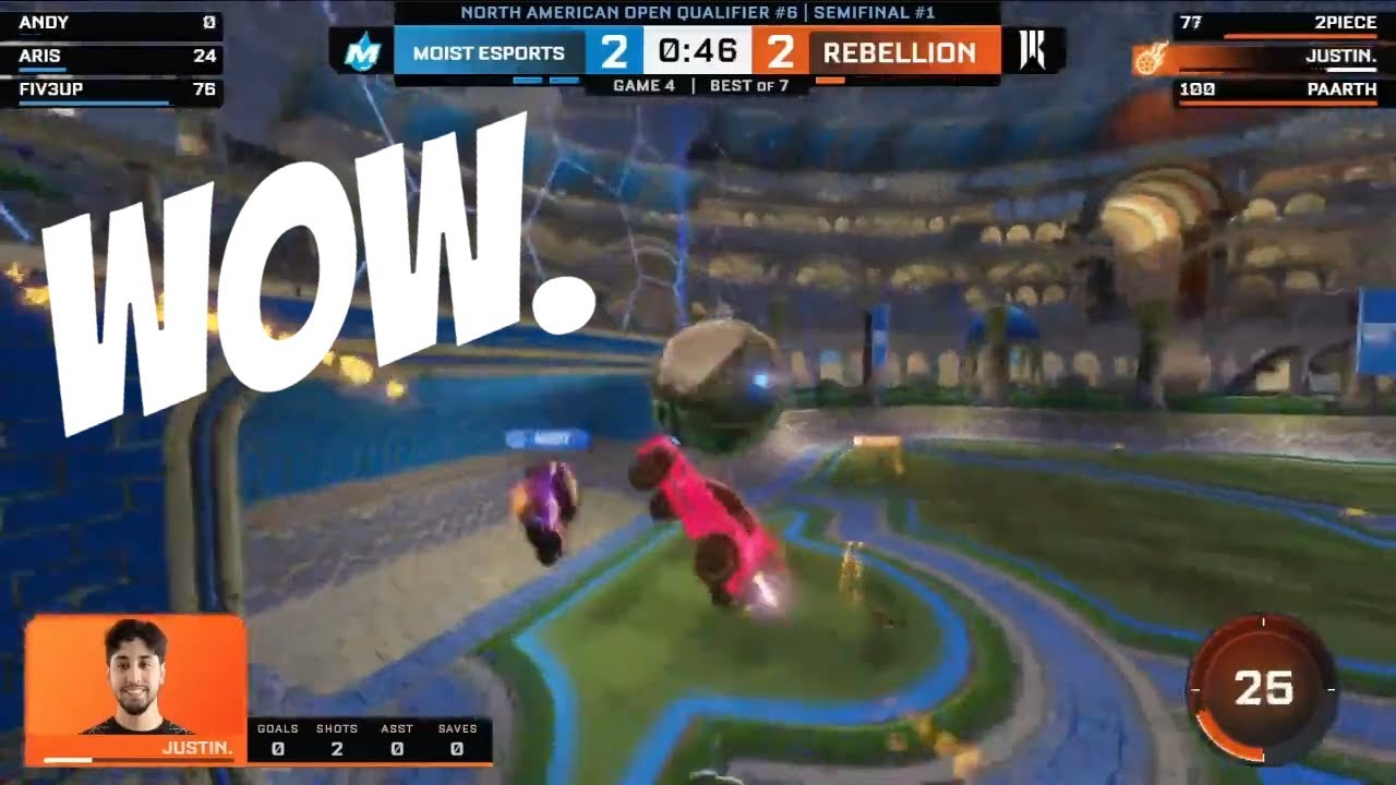 Justin Scores A Beautiful 1000th RLCS Goal - YouTube