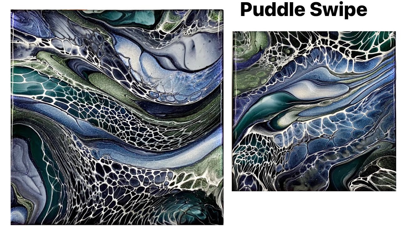 (1410) Amazing Puddle Swipe, Interference Colours, Acrylic Paint ...