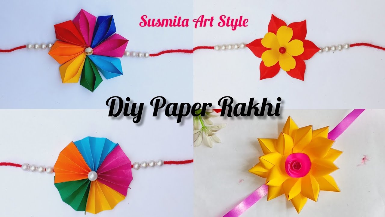 Diy Beautiful Rakhi Making At Home/Colour Paper Rakhi Making/How To ...