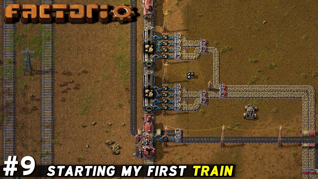 Factorio #9 | Starting My FIRST TRAIN in Factorio | Tips/Guide - YouTube