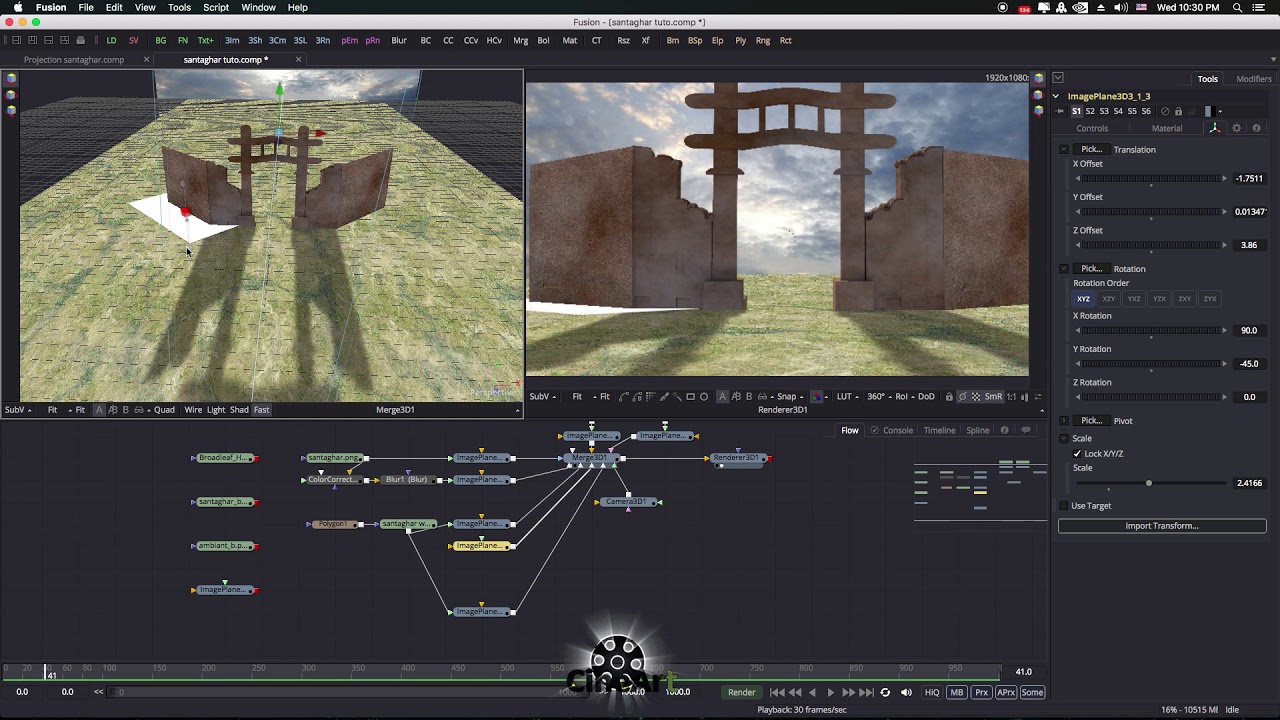 3d matte painting | compositing shadow and ambient occlusion ...