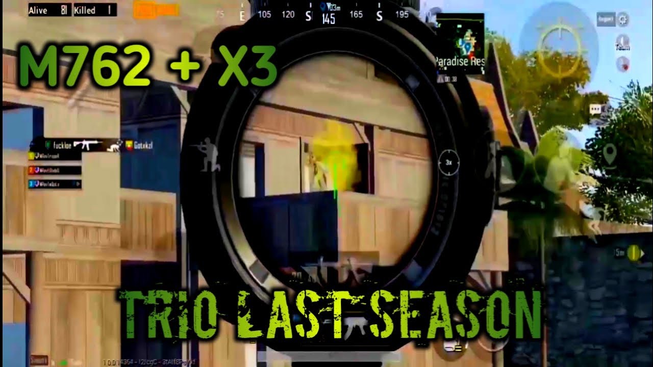 PUBG MOBILE Trio squad last season - YouTube